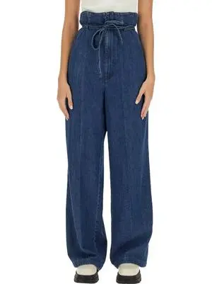 Boyish Cotton Palazzo Pants - Denim