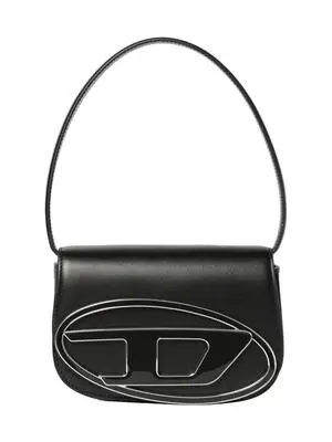 DIESEL® 1dr-iconic Shoulder Bag In Nappa Leather - Black
