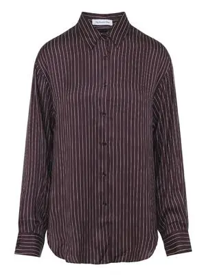 THE FRANKIE SHOP Peri Striped Shirt - Red