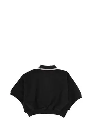 Alexander Wang Cropped Mock Neck Sweatshirt - Black
