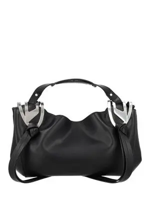 DIESEL® Mini Shoulder Bag With Silver Tone Hardware - Black