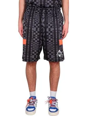 MARCELO BURLON COUNTY OF MILAN Printed Bermuda Shorts - Black