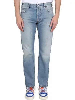 MARCELO BURLON COUNTY OF MILAN Slim Fit Cotton Denim Jeans - Blue