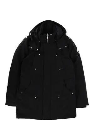 Moose Knuckles Down-filled Hooded Parka With Shearling Trim - Black