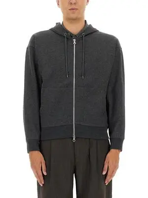 Our Legacy Rascal Hood Elastic Melton Zip-up Hoodie - Grey