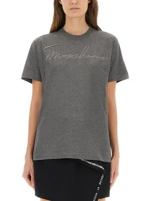 Moschino Embroidered T-shirt - Grey