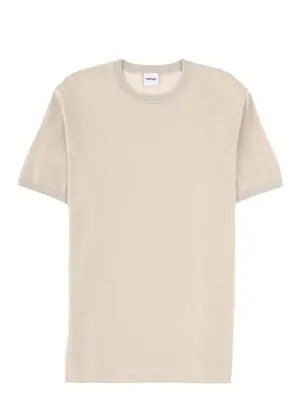 Aspesi Cotton Crewneck Short Sleeve Knit T-shirt - Beige