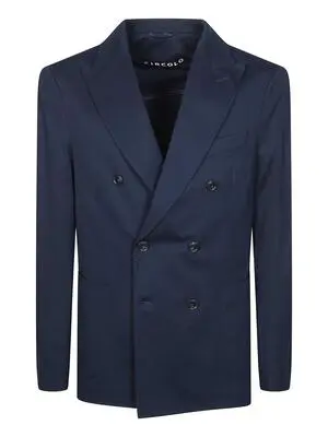 CIRCOLO 1901 Double-breasted Piquet Jacket - Blu
