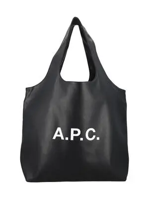A.p.c. Mini Bag With Logo Detail - Nero