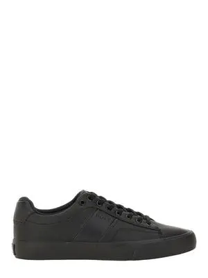 BOSS Premium Leather Lace-up Sneakers - Black