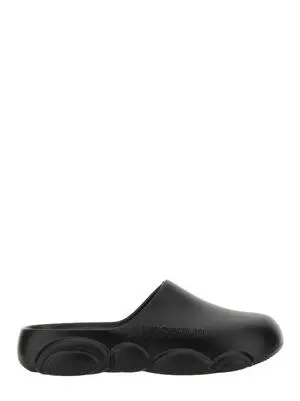 Moschino Mini Rubber Sole Flat Sandals - Black