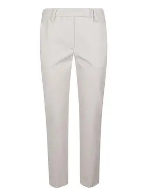 Brunello Cucinelli Cotton Twill Chino Trousers - White