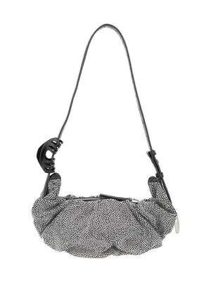 DIESEL® Ruched Shoulder Bag With Stud Detail - Black