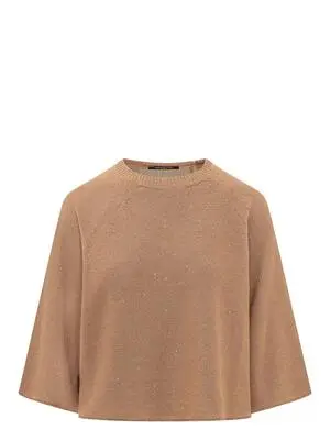 Fabiana Filippi Knit Sweat Short With Unique Neckline - Vimini