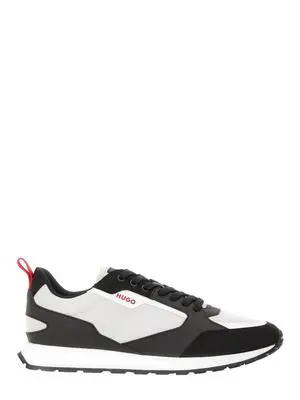 Hugo Logo-emblazoned Lace-up Sneakers - Grey