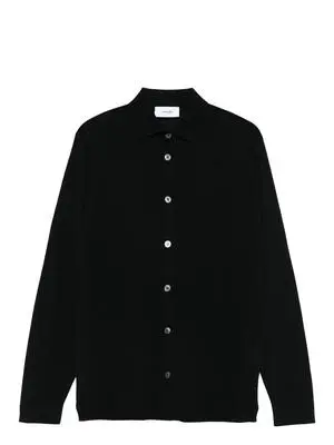 LARDINI LARDINI Classic Button-Down Wool Sweater Black