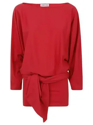 LAMIA LAGHA Organic Cotton Mini Dress - Red