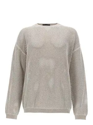 Fabiana Filippi Mesh Knit Sweater - Grey
