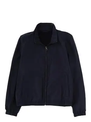 BOSS Zip Front Jacket With Stand Collar - Blue