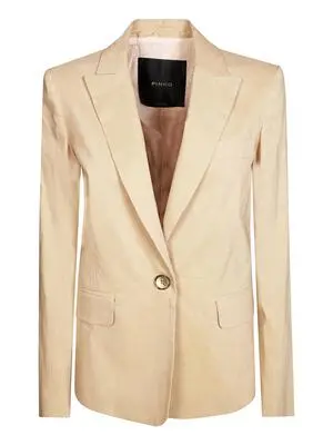 Pinko Freda Stretch Linen Blend Blazer - Beige