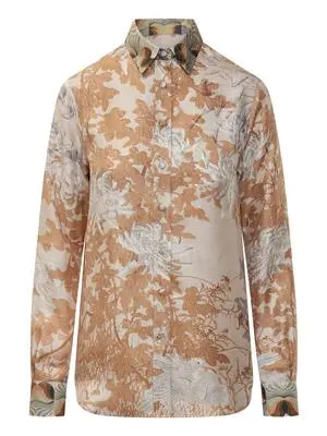 PIERRE-LOUIS MASCIA PIERRE LOUIS MASCIA Long Sleeve Painterly Print Shirt