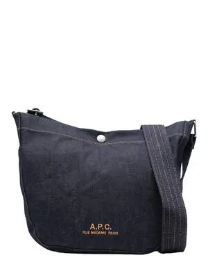 A.P.C. A.P.C. Embroidered Logo Cotton Shoulder Bag