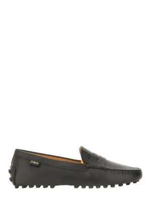 TOD`S Tod's Gommino Leather Loafers - Black