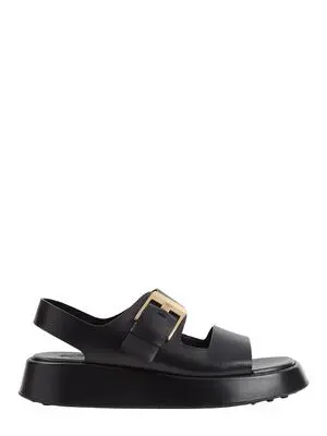 TOD`S Tod's Heeled Platform Sandals With Buckle Detail - Black