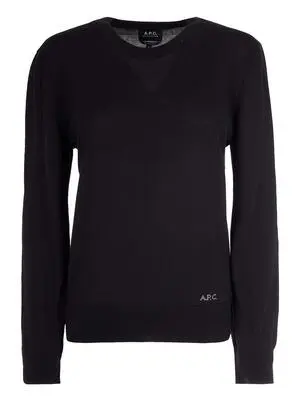 A.p.c. Classic Cotton Crew Neck Sweater - Black