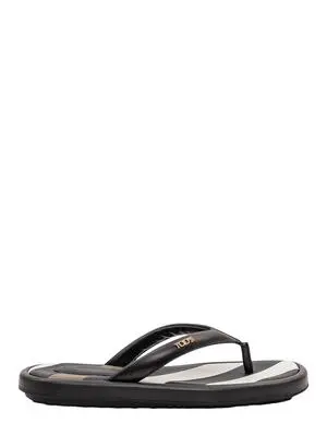 TOD`S Tod's Flat Thong Sandals With Shaped Strap - Nero