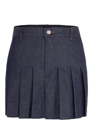 A.P.C. A.P.C. Pleated Denim Mini Skirt