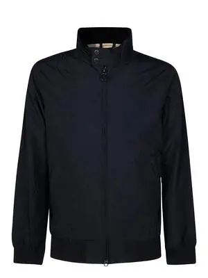 Barbour Royston Button Zip Bomber Jacket - Blu