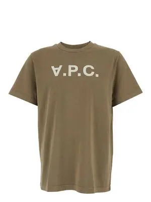 A.p.c. Classic Logo Crew Neck T-shirt - Brown