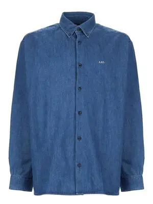 A.p.c. Classic Cotton Shirt For Spring/summer 2026 - Blue