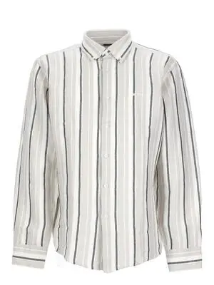 BOSS Boss Men's Striped Linen-Cotton Button-Up Shirt