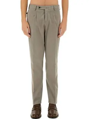 PT TORINO Tailored Gabardine Trousers - Grey