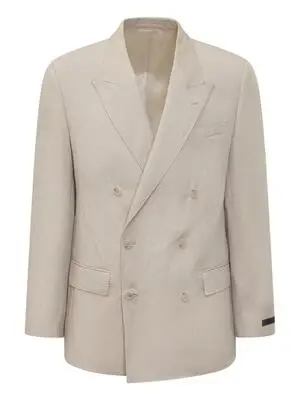 BOSS BY BECKHAM Double-breasted Blazer - Open Grey