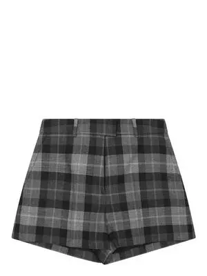 Dior Tartan Virgin Wool Mini Shorts - Multicolour