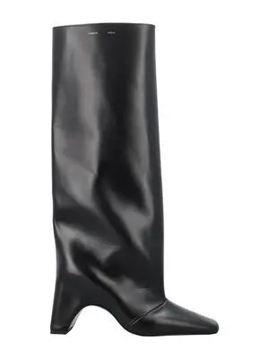 Coperni Knee High Pull-on Boots With Sculptural Heel - Black