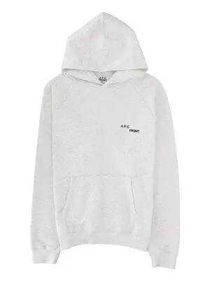 A.p.c. Logo Print Hoodie - Grey