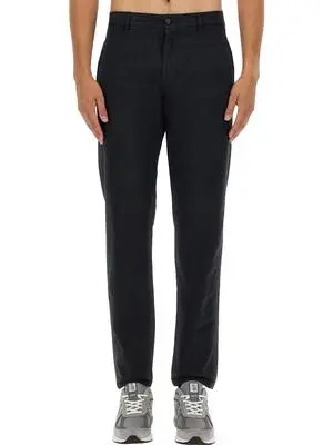 Aspesi Straight-leg Cotton Trousers - Blue