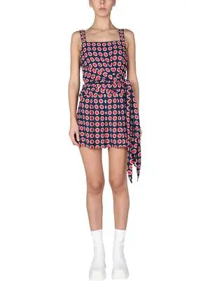 Moschino Polka Dot Print Dress With Side Zip - Multicolour