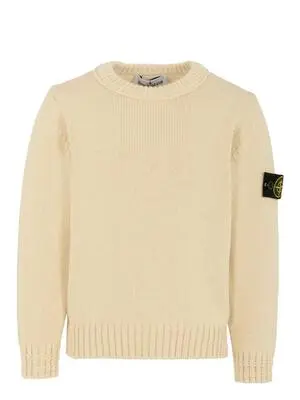 Stone Island Crewneck Logo Detail Knit - Multicolour