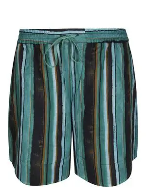 Pinko Striped Drawstring Shorts - Multicolor