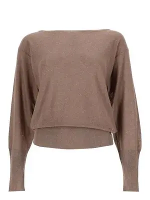 Herno HERNO Elegant Sweater With Paillettes - Spring/Summer 2026 Grey