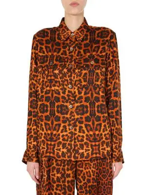 DRIES VAN NOTEN Dries Van Noten Animal Print Cotton Shirt