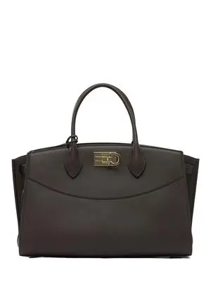 FERRAGAMO Studio Soft Medium Handbag - Brown