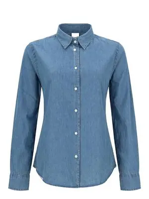 Aspesi Long Sleeve Cotton Shirt - Denim