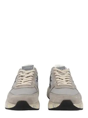 Premiata Mick 8001 Suede Panelled Sneakers - Grey