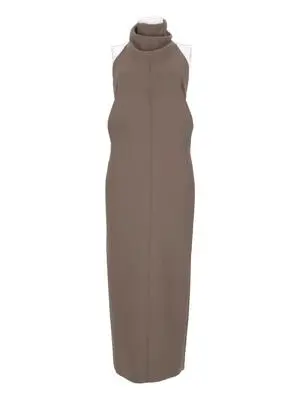 Khaite High Neck Sleeveless Maxi Dress - Brown